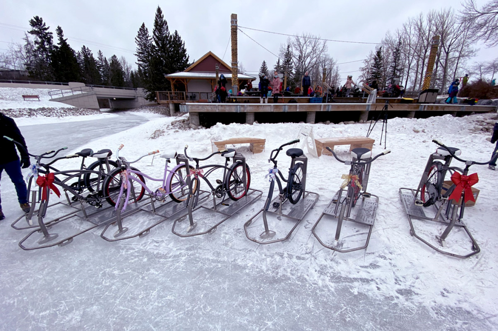 Calgary creates new ice trail and introduces ice bikes