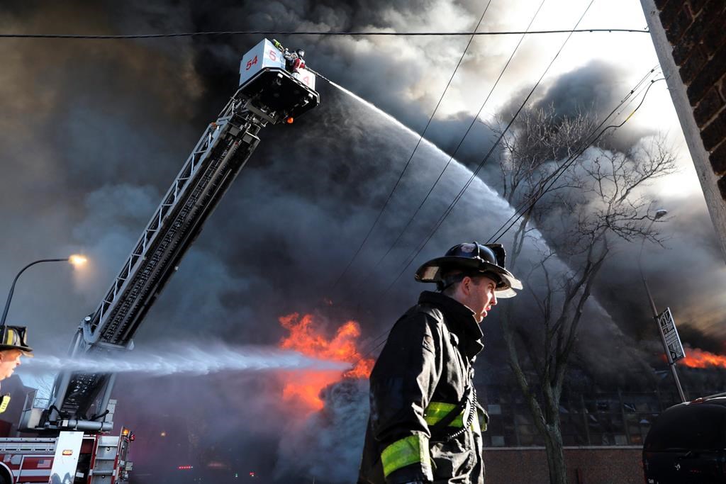 Hundreds of Chicago firefighters battle warehouse fire