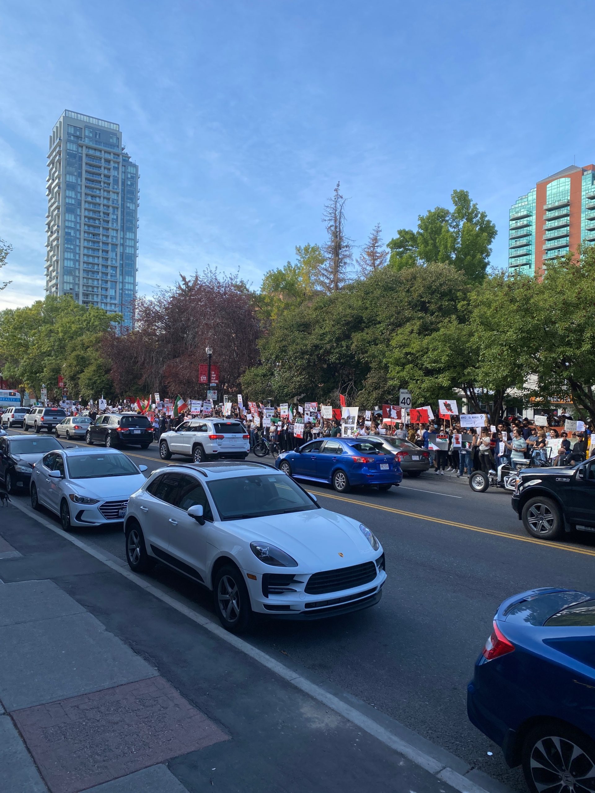 'Please stand with us': Calgarians support Iranian women's rights ...