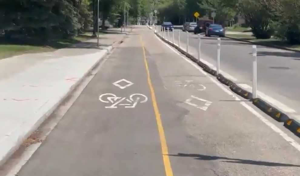 Calgary 3rd Ave cycle track to remain through 2024 - CityNews Calgary