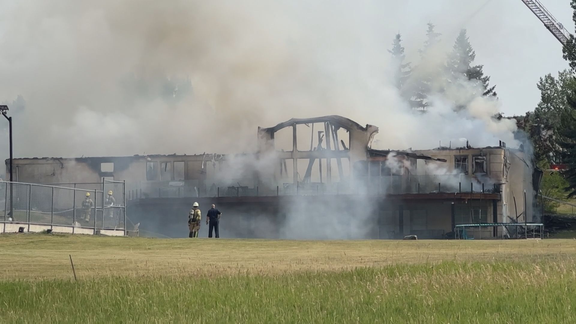 Massive fire being fought west of Calgary