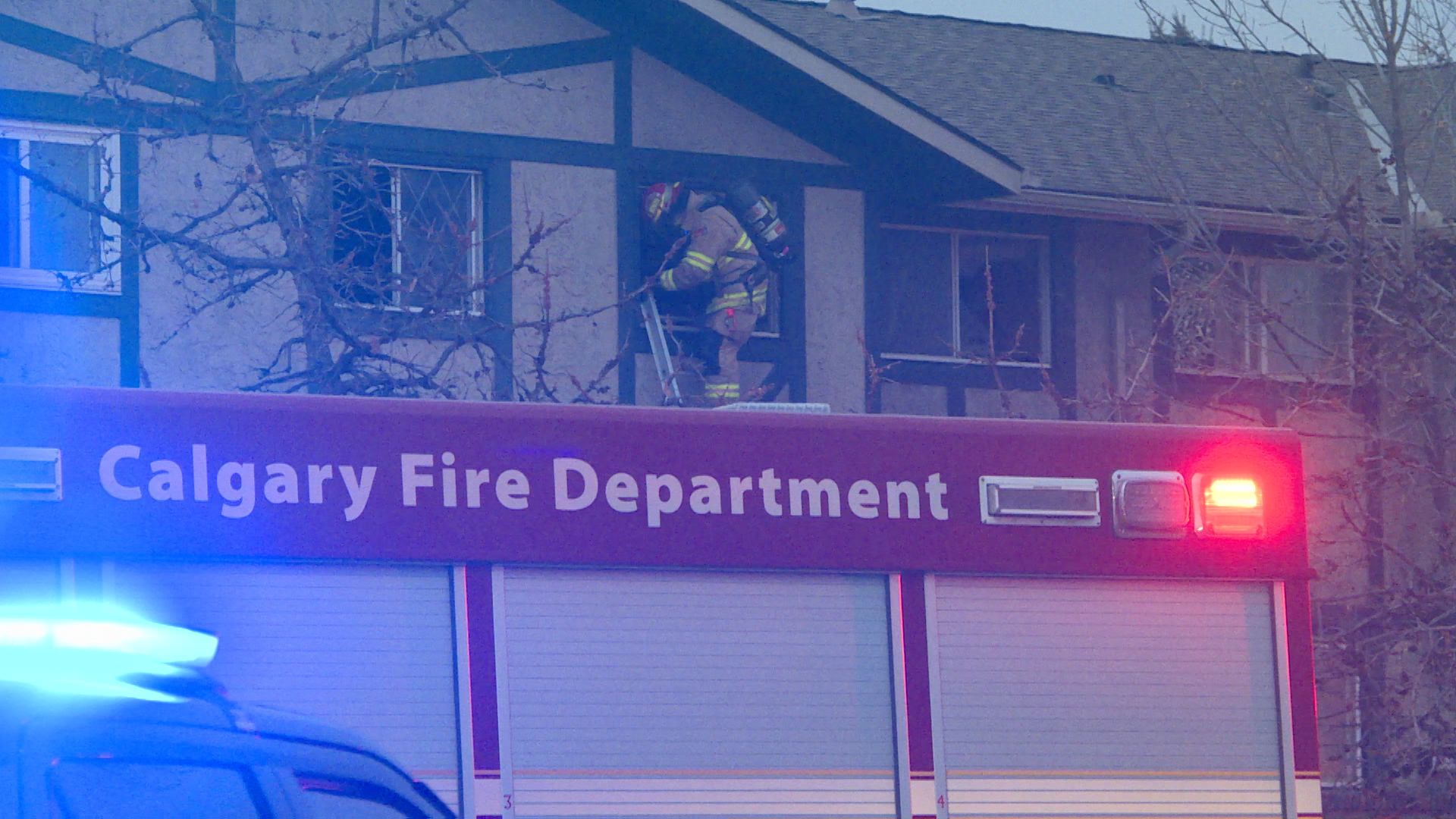 Elderly woman dead, man to hospital after fire at Calgary home