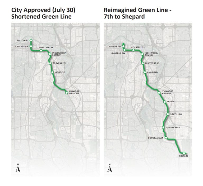 Alberta proposes new route for Calgary Green Line