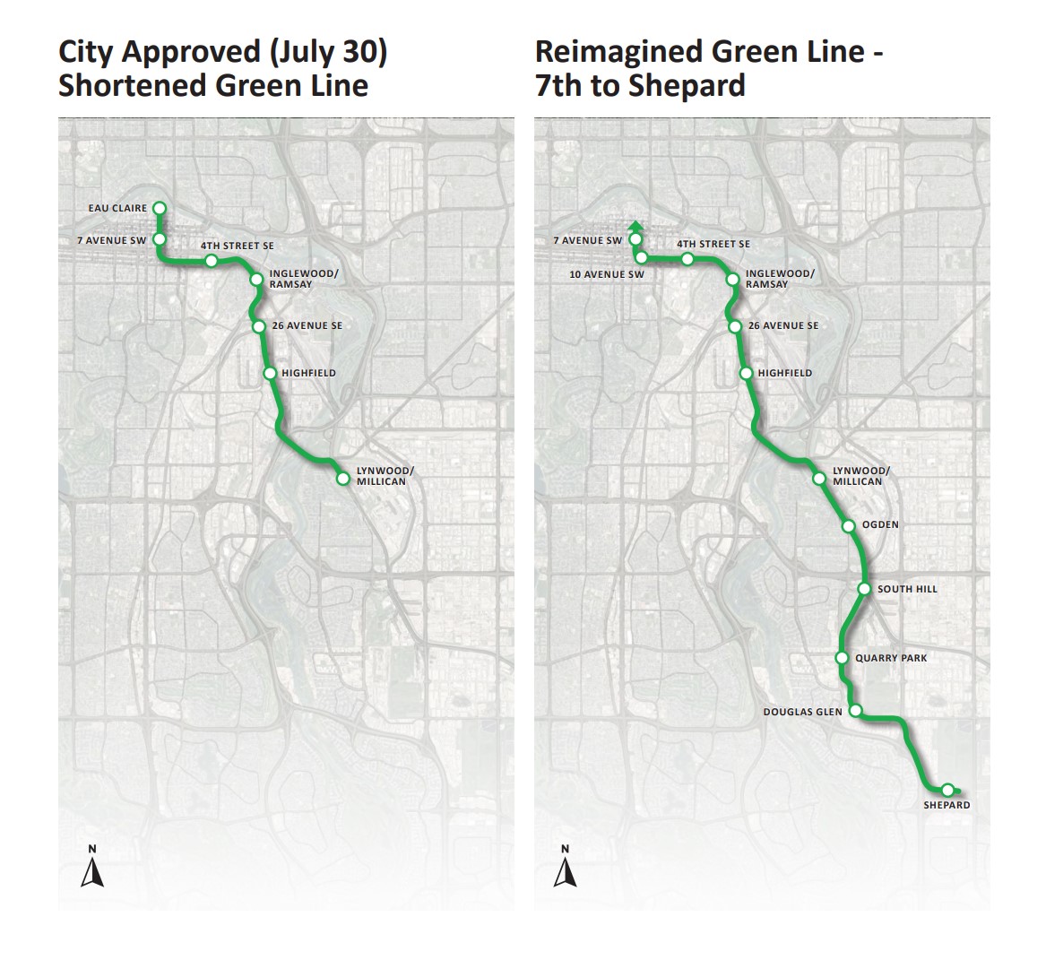 Alberta proposes new route for Calgary Green Line