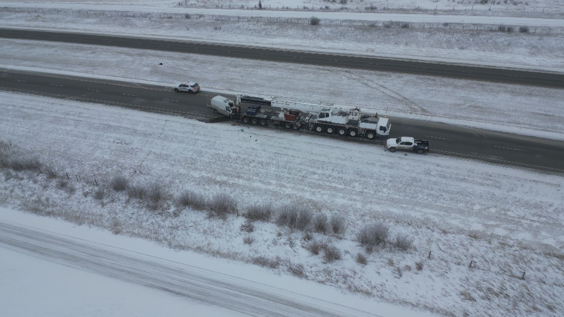 Driver rushed to hospital following serious crash west of Calgary: RCMP