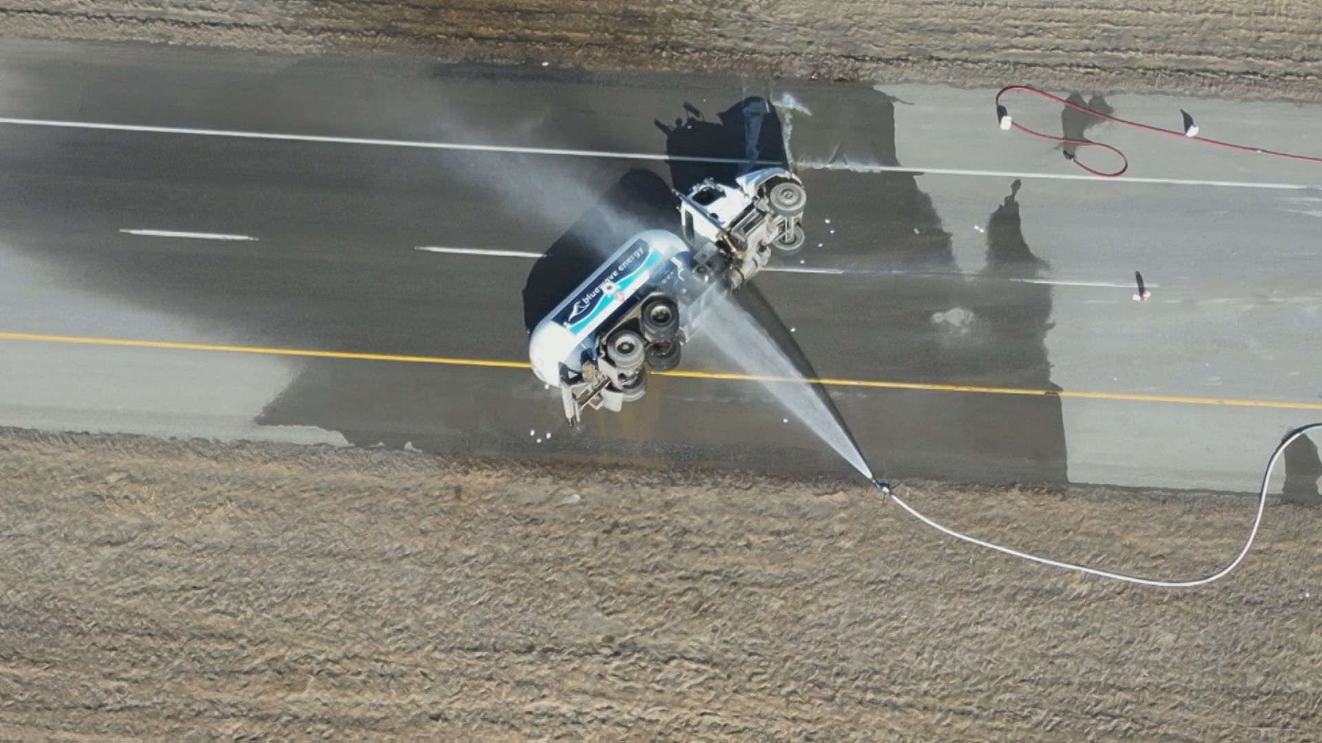 Highway 1A NW of Calgary reopens after propane spill