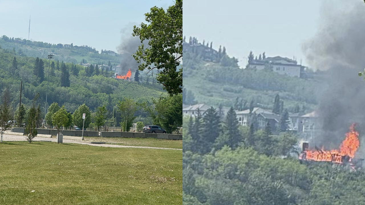 Crews battle large fire at vacant home in Calgary's west end