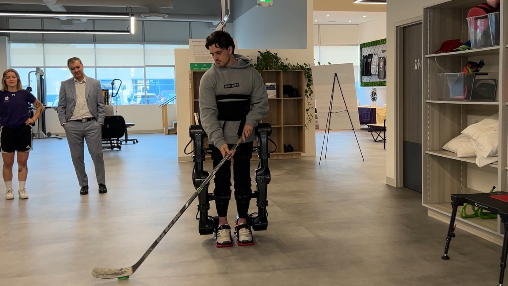 Injured Humboldt Broncos player walks again using exoskeleton