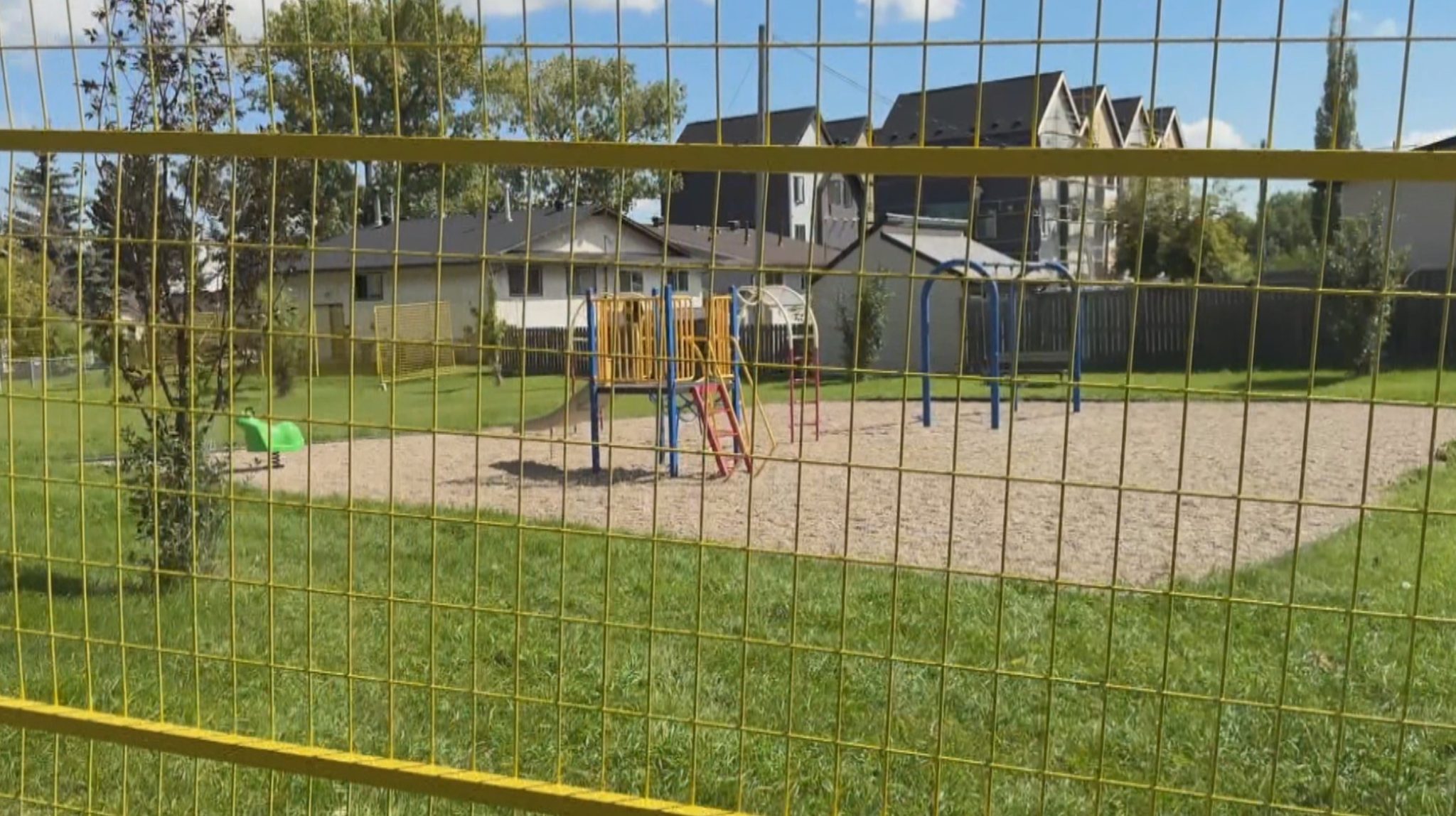 Calgary Bowness park fenced off amid looming housing project