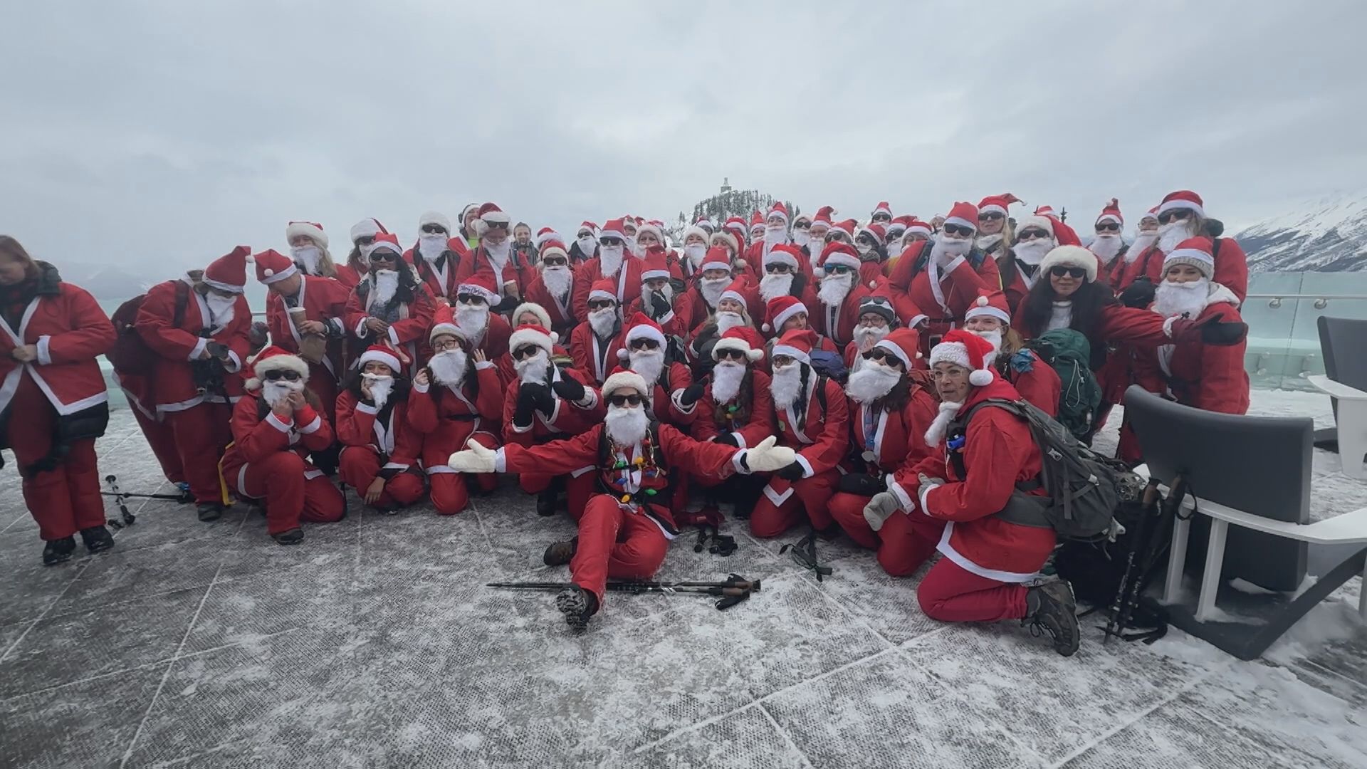 'Summit Santas' hike Banff's Sulphur Mountain for Make-A-Wish